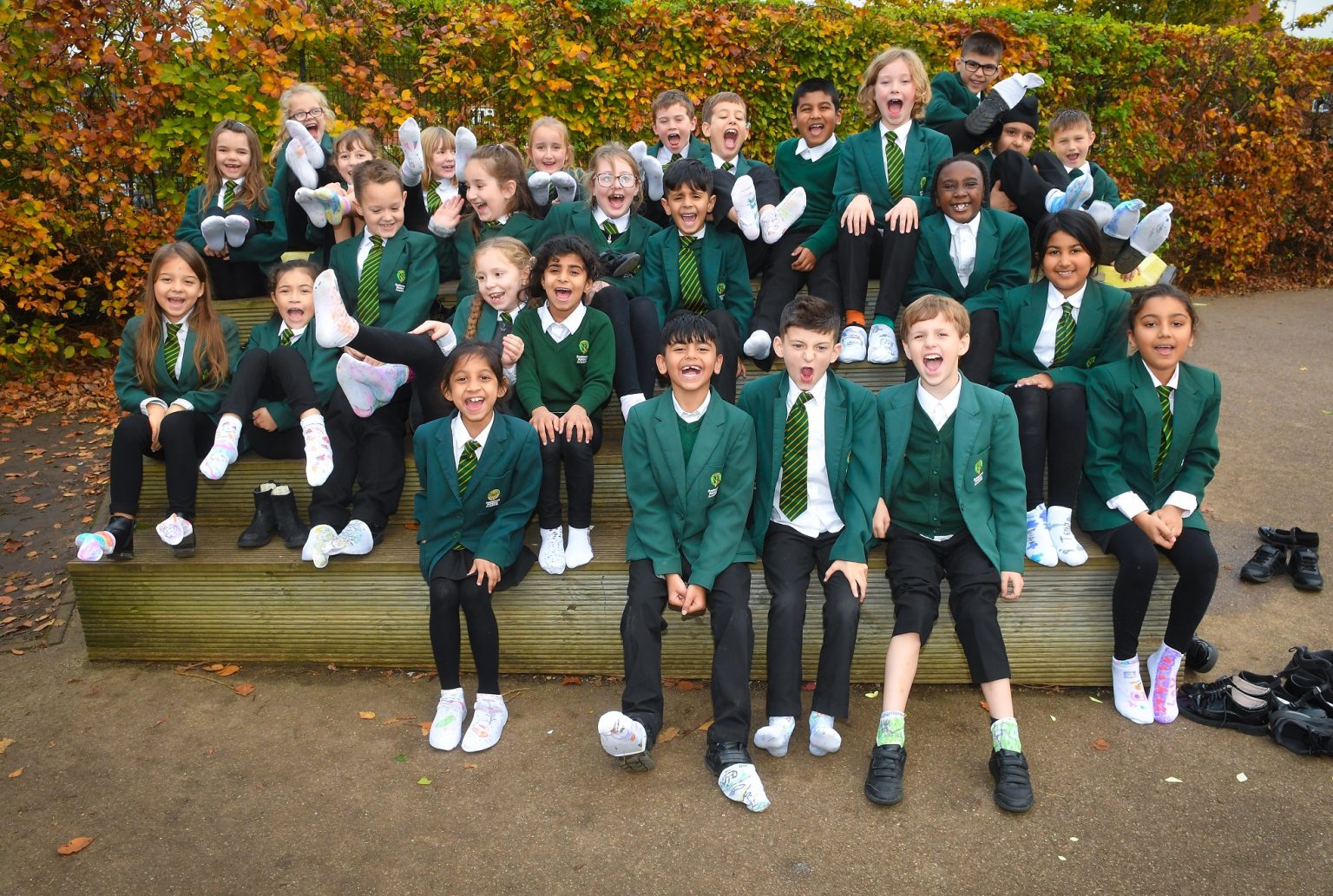 Students at Dashwood Academy wear odd socks for Anti-Bullying Week ...